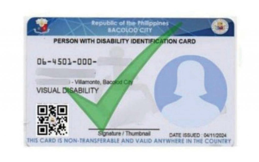 Bacolod to honor out-of-town PWD cards without QR code - Watchmen Daily ...